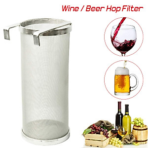 LoveDeal Stainless Steel 400 Micron Mesh Hop Spider, 4"x10" Hopper Filter Strainer, Dry Beer Filter Basket for Home Beer Brewing Keg or Tea kettle