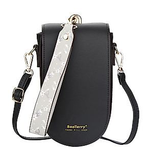 Sunwel Fashion Trendy Cell Phone Bag 5 Card Slots Mini Crossbody Bag Phone Purse Detachable Wristlet for Women Girls