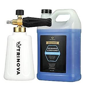 TriNova Foam Cannon and Gallon Car Wash Soap Kit Best Set for Detailing Trucks or SUVs (Kit w/1Gal Soap)