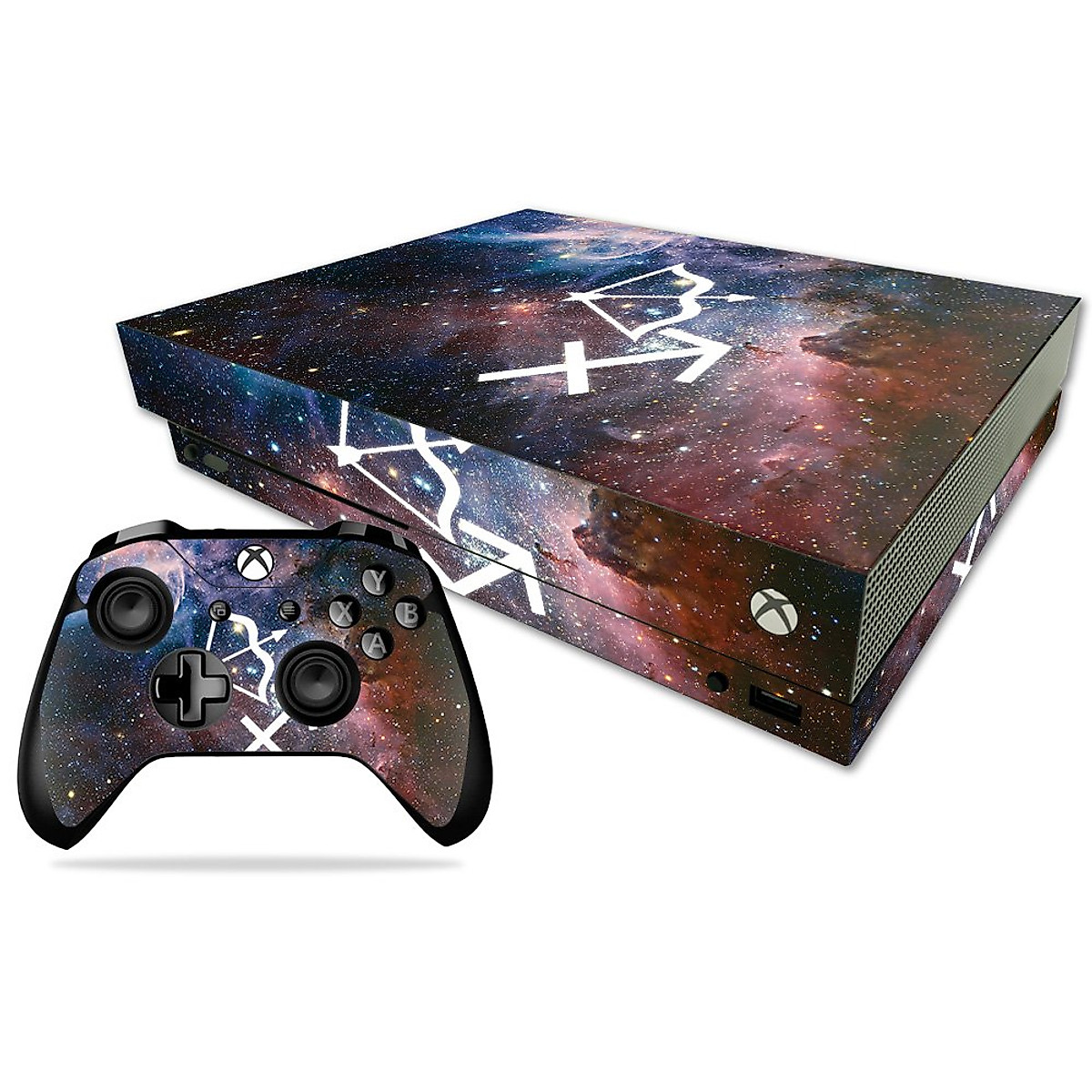 MightySkins Skin Compatible with Microsoft Xbox One X - Sagittarius | Protective, Durable, and Unique Vinyl Decal wrap Cover | Easy to Apply, Remove, and Change Styles | Made in The USA