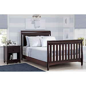 Delta Children Bennington Elite 4-in-1 Convertible Baby Crib, Dark Espresso, Sleigh