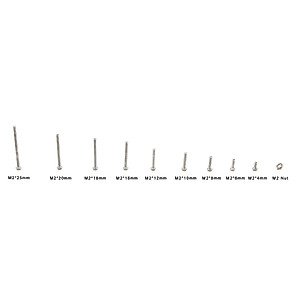 HVAZI Metric M2 Stainless Steel Button Head Socket Cap Screws Nuts Assortment Kit