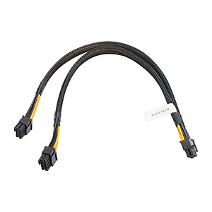 Power Cable 8pin to Dula 6+2pin Power Adapter Cable for Dell PowerEdge R530 R720 R720XD R730 R730XD T620 T630 T640 and NVIDIA Tesla GPU J30DG, Cable Length 35cm