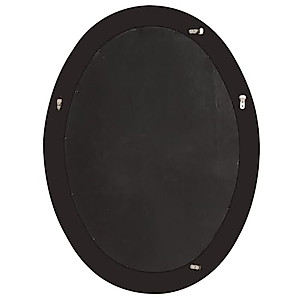 Howard Elliott Queen Ann Oval Antique Gold Leaf Wall Mirror, Oval Bevelled Hanging Wood Framed Vanity Mirrors for Home Decor, Living Room, Bathroom, Bedroom, or Hallway, 25 x 33 Inch