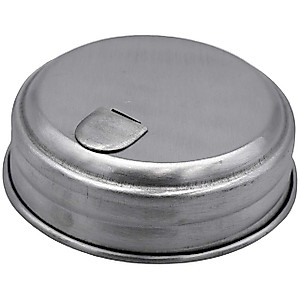 Sugar Dispensing Retro Style Stainless Steel Lids for Mason Jars (2 Pack, Regular Mouth)