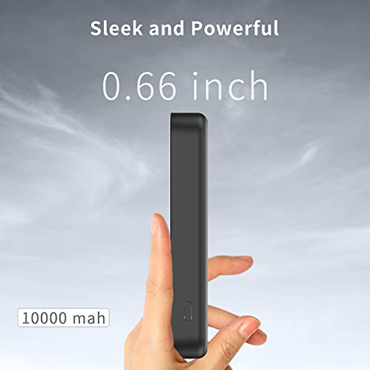 Morenjoy Magnetic Wireless Portable Charger, 10000 mAh Magnetic Battery for iPhone 14/13/12 Series, Magnetic Power Bank 15W Magnetic Wireless+20W USB C