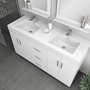 Alya Bath Ripley Bathroom Vanity, 60", White