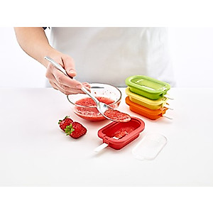 Lekue Stackable 4 Pieces Popsicle Mould, One Size, Multicolour