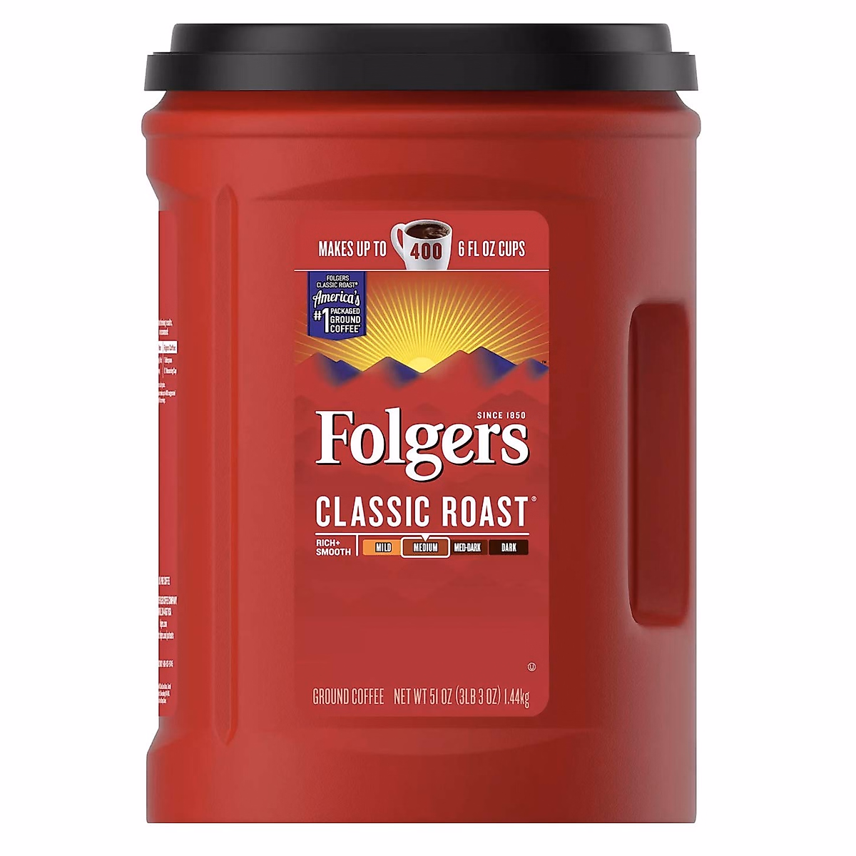 Folgers Coffee, Classic(Medium) Roast, 51 Ounce