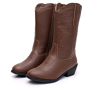 Blikcon Unisex Kids Girls Cowboy Boots Classic Western Boots