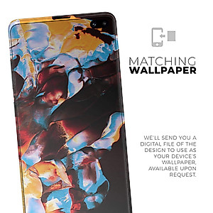 DesignSkinz Liquid Abstract Paint V34 Protective Vinyl Decal Wrap Skin Cover Compatible with The Samsung Galaxy S20 (Screen Trim & Back Glass Skin)