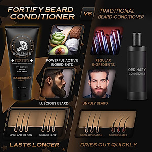Bossman Fortify Intense Conditioner - Moisturize Replenish and Protect your beard - Thicker Formula - Natural Ingredients - Made in USA (Stagecoach Scent)