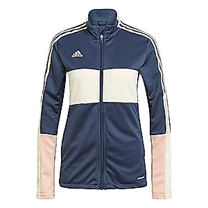 adidas womens Tiro Track Jacket Crew Navy/Pink Medium