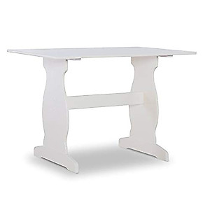 Riverbay Patio Conversation Indoor 3 Piece Kitchen Corner Nook Table Booth Bench Breakfast Dining Set in Charcoal