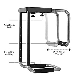 VIVO Heavy Duty Adjustable Under-Desk PC Mount Computer Case Holder Supports up to 66 lbs, MOUNT-PC04A