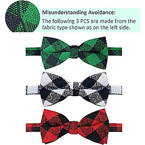 Dog Bow Ties, 10pcs KOOLMOX Dog Bowties, Dog Neck Ties With Adjustable Dog Bow Tie Collar, Plaid Puppy Bow Tie For Small Medium Boy Girl Dogs Cats Pet Summer Gifts Holiday Costume Grooming Accessories