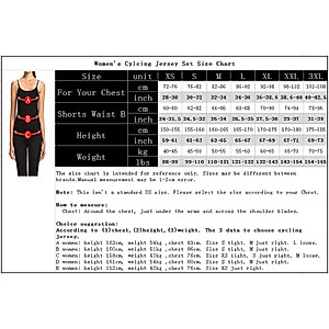 JPOJPO Women 's Cycling Jersey Women Bike Jersey Summer Bicycle Clothing Pro MTB Road Girl Cycling Shirts Tops Quick Dry, Breathable, Cd5806, M for Chest32-34