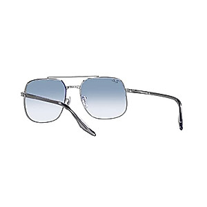 Ray-Ban RB3699 Square Sunglasses, Gunmetal/Clear Blue Gradient, 59 mm