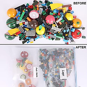 EOOUT 16pcs A3 Zipper Bags, Mesh Zipper Pouch, Document Bag with Labels, Plastic Zip File Folders in 16 Colors, Letter Size, Zipper Bags for Organizing, for School, Board Games and Office Supplies