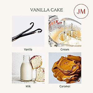 LA JOLIE MUSE Vanilla Cake Scented Candles, Vanilla Candles for Women, Candles for Home Scented, Natural Soy Candles, 75 Hours Long Burning, 10 OZ