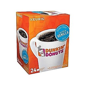 Dunkin' Donuts 2519292 French Vanilla Coffee K-Cup Pods Medium Roast 24/Box (400847)