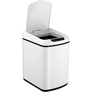 Hanover 12-Liter / 3.2-Gallon White 12 Liter / 3.2 Gallon Hands Free Garbage Bin, Fingerprint Resistant, Soft Close, Sensor Lid, 12L Trash Can 2