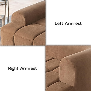 N&V Foam Sofa, Made with All Foam, Great for Livingroon and Bedroom (Brown)