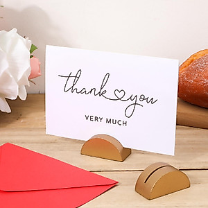 PEUTIER 12pcs Table Number Stands, Golden Table Name Holder Semicircular Design Modern Place Card Holders Photo Table Card Clips for Wedding Banquet Reception Anniversary Birthday Party