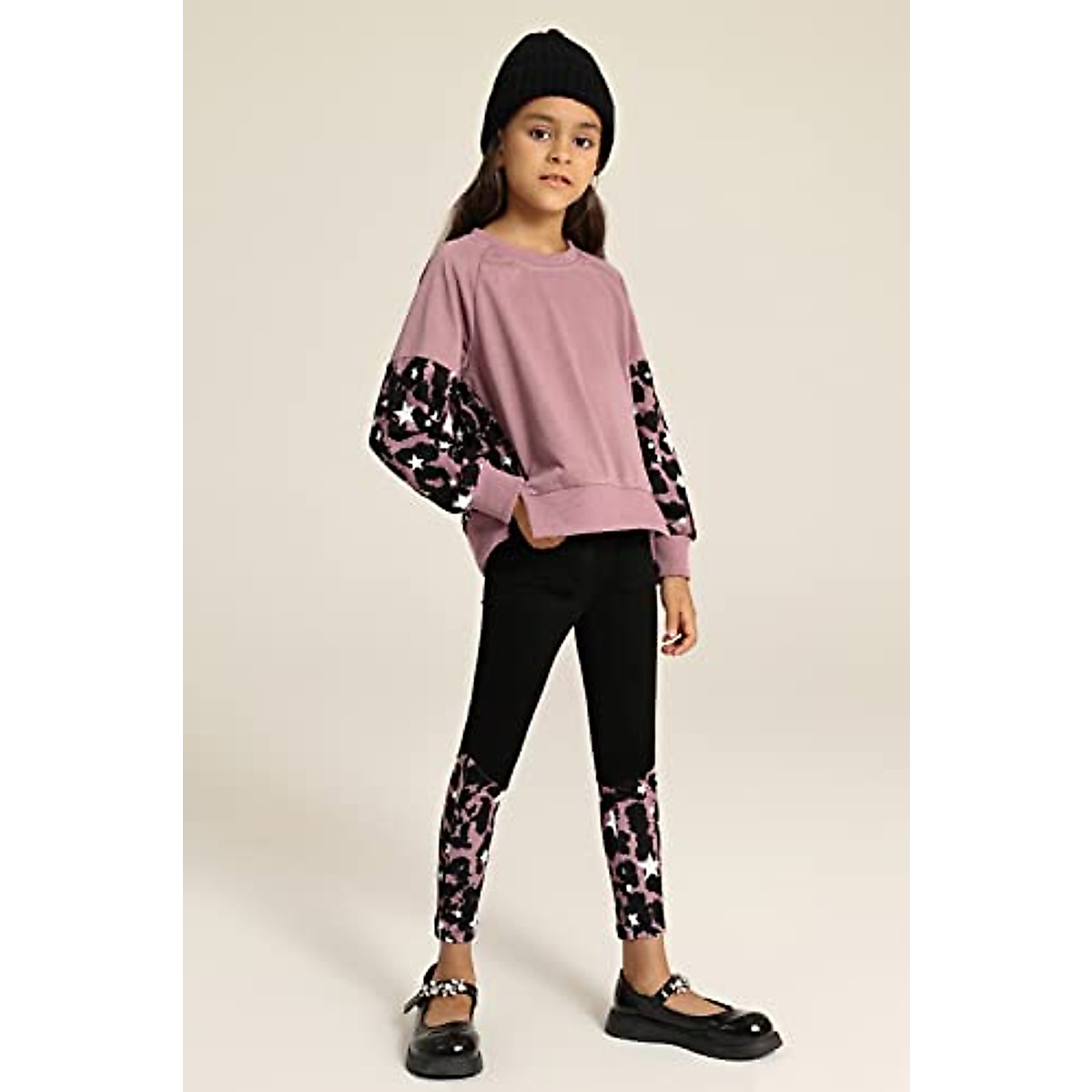 Danna Belle Kids Long Sleeve T-Shirt and Pants Set Top Leggings Outfits for Girls 8-10 Years