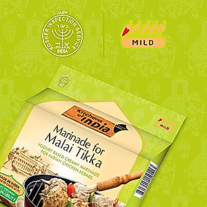 Kitchens of India Marinade for Malai Tikka, 150g (5.3 OZ), Yogurt Based Creamy Marinade for Authentic Barbecuing/Grilling Chicken Kebabs