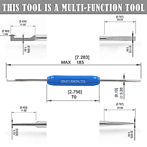 JRready DT series Solid contacts Pin removal tool DRK-RT1, Deutsch Connector Removal Tool, 90 Degree Hook+ Standard Flat Head Screw Driver, suitable for DT, DTM, DTV, DRB, DRCP and STRIKE connectors