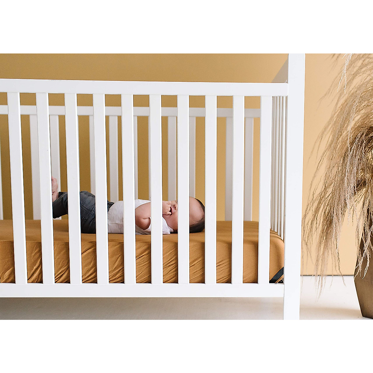 Copper Pearl Premium Knit Baby Crib Sheets for Boys and Girls Breathable and Soft, Fitted Crib Sheets for Standard Baby Mattresses, Crib Sheet for Baby Registry or Shower Gift, Camel