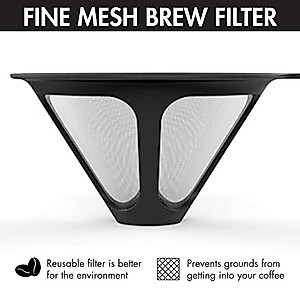 Primula Park Set with Permanent Reusable Removable Filter Coffee Dripper Pour Over Maker Brewer Pot, Borosilicate Glass, Easy to Use and Clean, 36 oz