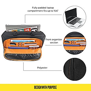 Solo New York Ace Slim Brief 15.6 Inch Laptop Briefcase, Black