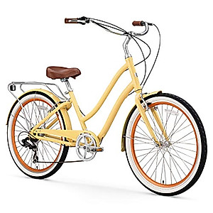 sixthreezero EVRYjourney Steel Women's Step-Through Touring Hybrid Bike, 1/3/7/21 Speed 26" Bicycle, Multiple Colors