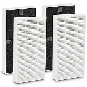 4 Pack for Febreze Air purifier Filter Replacement Dual Action HEPA-Type FRF102B, Models FHT170, FHT180, FHT190 and Fit for Honeywell HEPAClean U Filter HRF201B, Models HHT270, HHT290