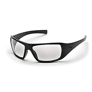 Pyramex Safety-SB5610D Goliath Safety Eyewear, Black Frame, Clear Lens