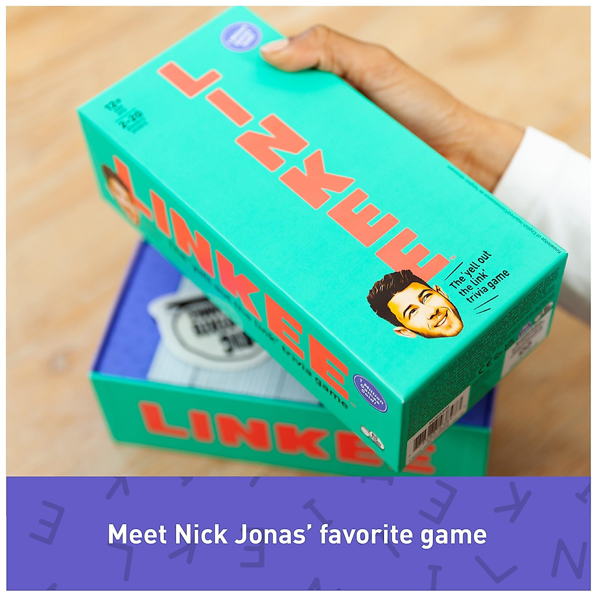 Linkee: Nick Jonas Edition: Family Quiz Board Game for Adults and Teens, Perfect For Family Game Night