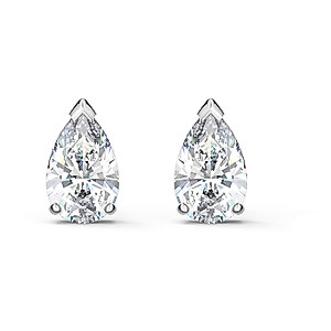 Swarovski Crystal Attract Pear Solitaire Stud Earrings