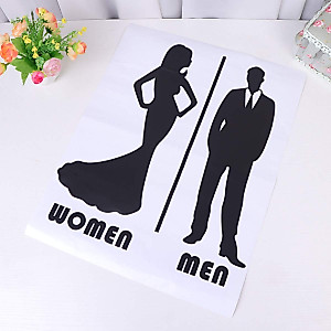 BESPORTBLE 2pcs Rest Room Stickers Toilet Sign Stickers Toilet Wall Decoration Bathroom Signs Decor Toilet Wall Stickers Restroom Sign Fashion Stickers Carved Shower Door Generation