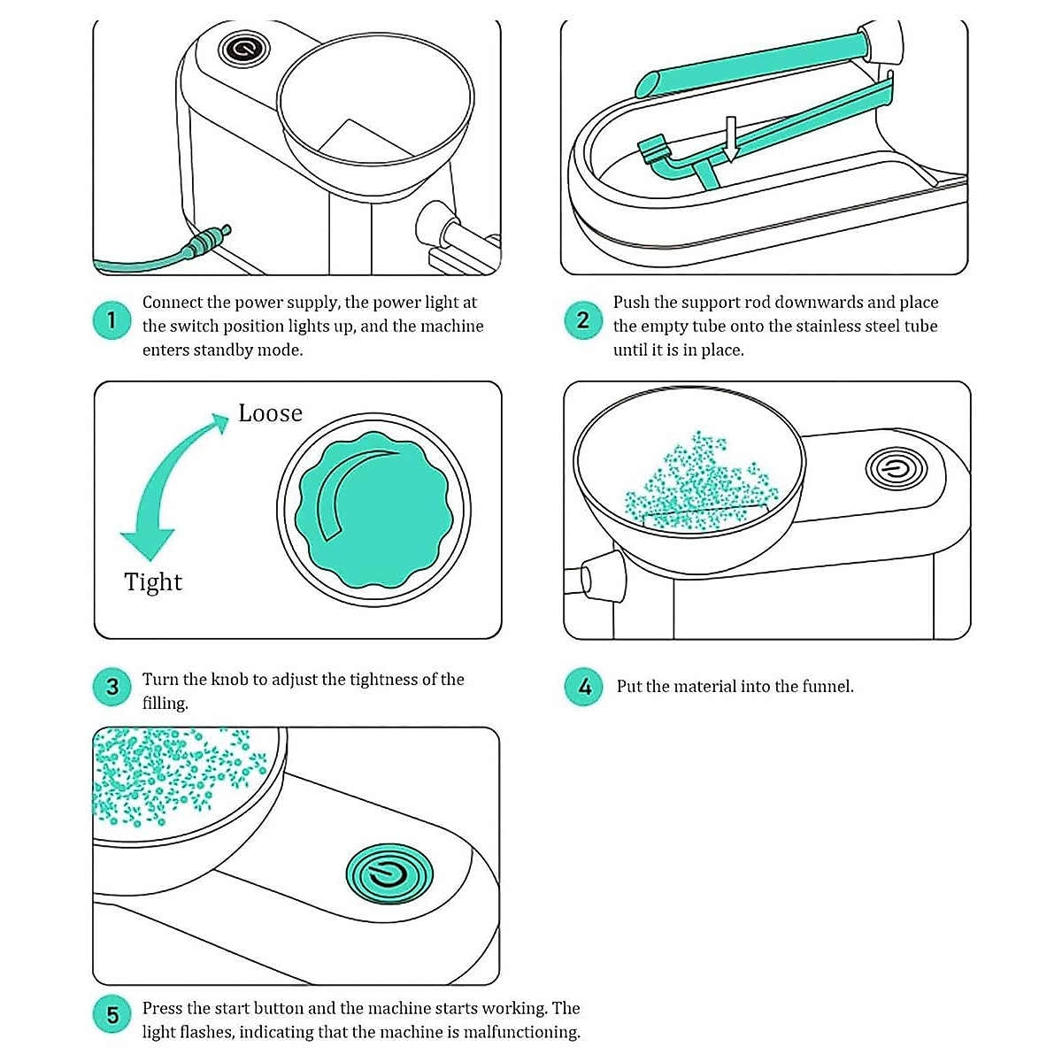 OQFAFCN The Za Machine,Automatic Roller Blaze Roller for Weed,Za Rolling Machine,Portable Herb Grinder for 8/6.5mm,Weed Grinder,Pre Roll Machine,Automatic Joint Roller Machine (black)…