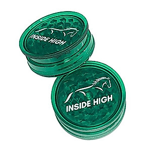 Inside High 2 Layer Portable 2.3 Inch Plastic Grinder For Spices And Herbs Multipurpose Crusher (Green)