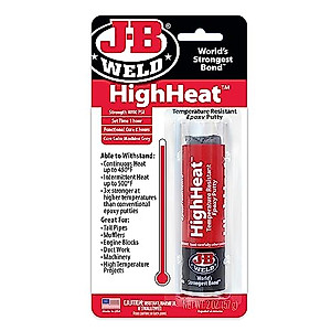 J-B Weld 8297 HighHeat 500 Degree Epoxy Putty Stick - 2 oz. , Grey
