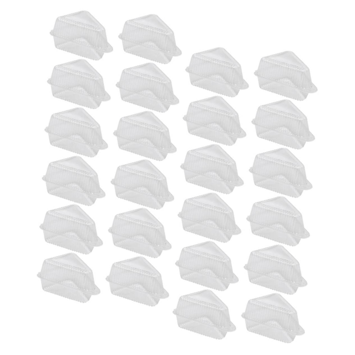 Abaodam 100 Pcs Triangular Cake Box Raclette Sandwich Container Disposable Cake Containers Plastic Container with Lid Cake Containers with Lids With Cover Clamshell Pizza The Pet