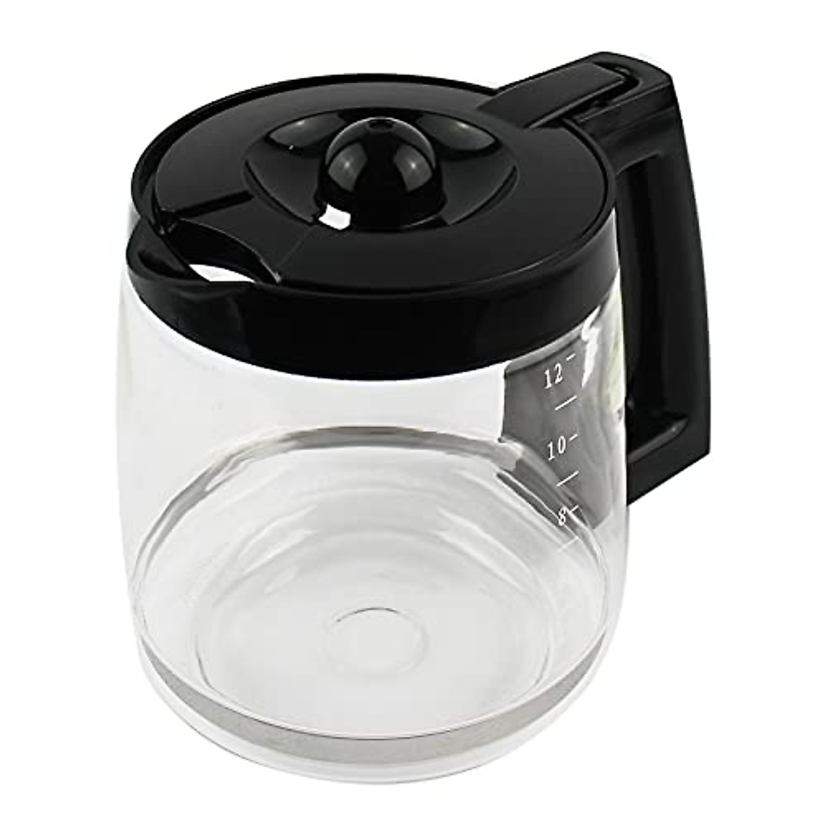 12-Cup Replacement Glass Carafe Pot Compatible with Hamilton Coffee Maker Models 46310, 49976, 49966, 49350, 49957, 49954, 49933, 49980A, 49980Z, 49983, 49618, 46300, 49950