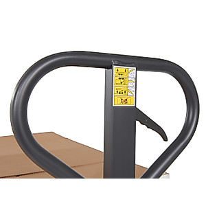 Vestil PM5-2748-Y Yellow Standard Pallet Truck, 5500 lbs Capacity, 48" Length x 27" Width Fork