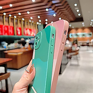 YKCZL Compatible with iPhone 11 Case 6.1 Inch, Cute Painted Art Full Camera Lens Protective Slim Soft Shockproof Phone Case for Women Girl-Pink