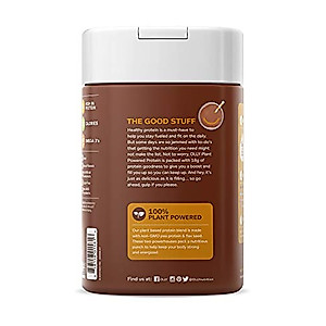 OLLY Plant Powered Protein, 18g Plant Protein, Protein Powder, Vegan, Gluten Free, Non GMO, Chocolate, 12 Day Supply - 14.8 Ounces