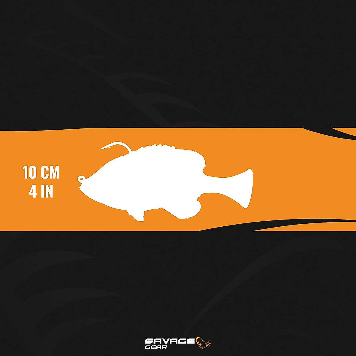 Savage Gear Pulse Tail Bluegill RTF Fishing Bait, 1 oz, Vivid Gill, Realistic Contours, Colors and Movement, Durable Construction, Heavy-Duty Fishing Hook, Built-in Rattle