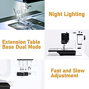 Simfelice Sewing Machine 38 Stitch Applications Electric Mini Sewing Machine for Beginners with LED Light & Extension Table Perfect Kids Sewing Machine for DIY Sewing Projects Stitching Machine for Home